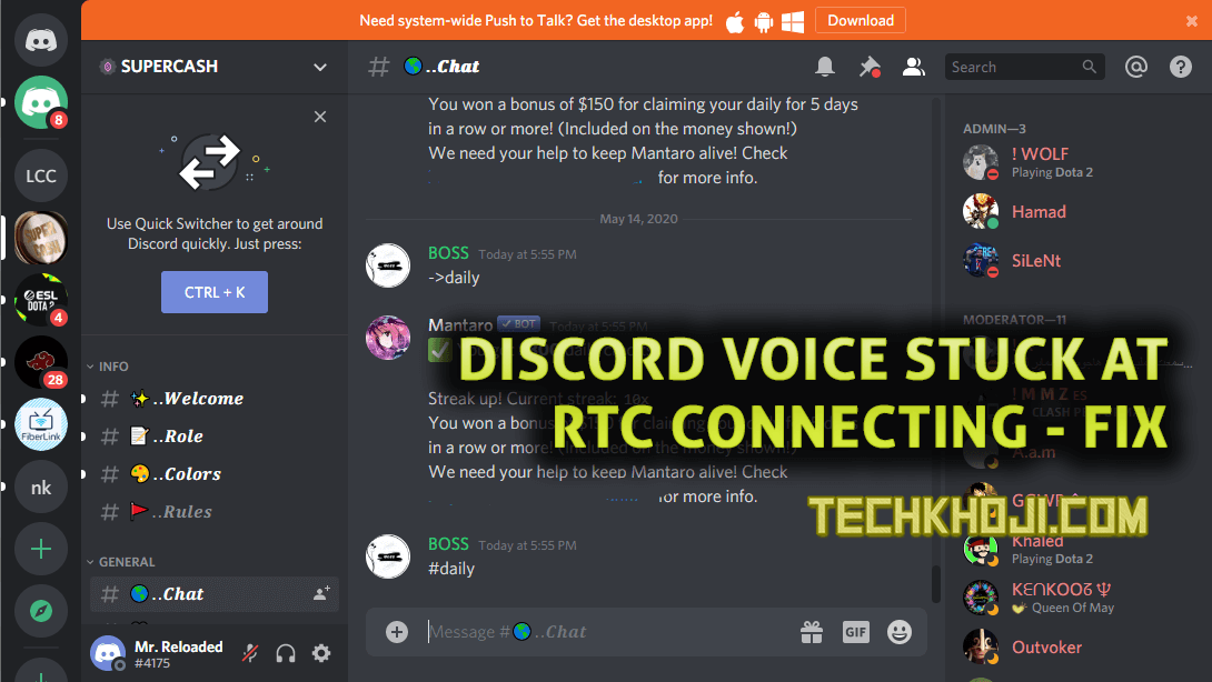 Discord Voice Chat Stuck At RTC Connecting Fix TechKhoji Discord Voice Chat Stuck At RTC Connecting Fix TechKhoji